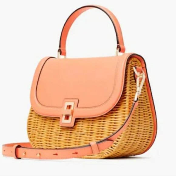 kate spade | Bags | Kate Spade New York Gracie Wicker Medium Top Handle ...